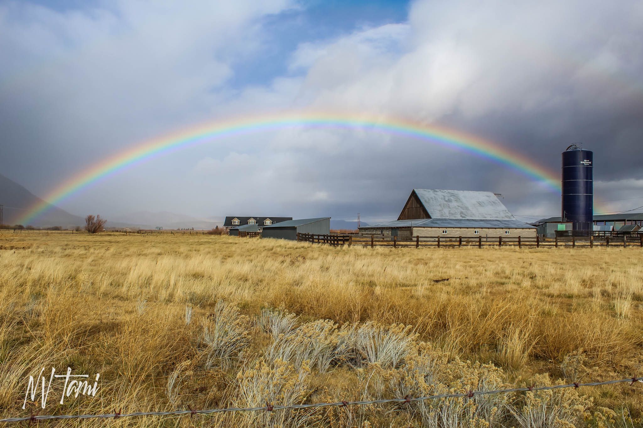 Rainbow over hay barn - Nevada Ghost Towns & Beyond