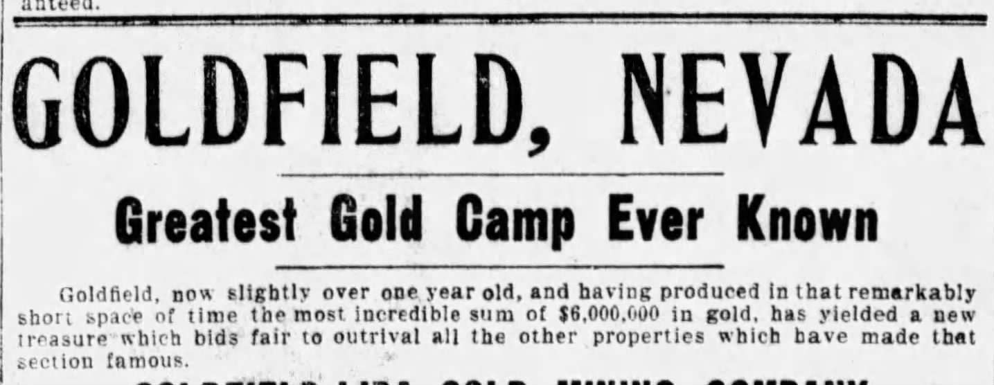Man Died Eating Library Paste & Goldfields "Official Ghouls" - Nevada ...